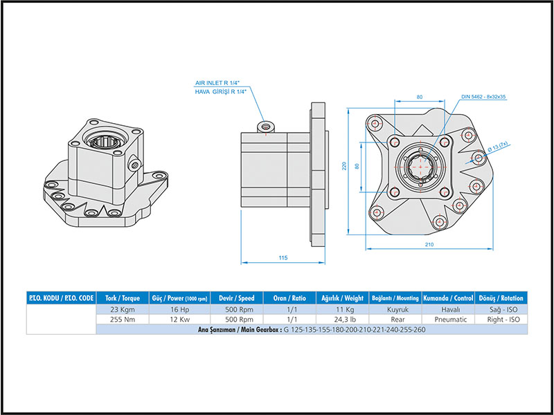 Power Take Off - PTO - Suction Fittings - Speed Sensor - AntiShock ...